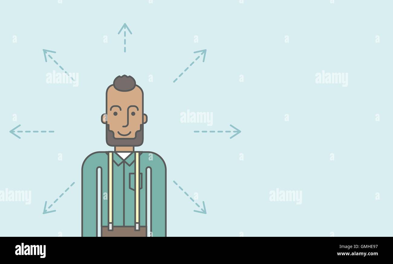 Person choosing path Stock Vector Images - Alamy