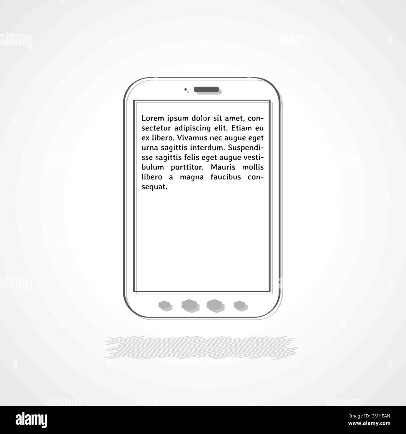 phone with sample text Stock Vector Image & Art - Alamy