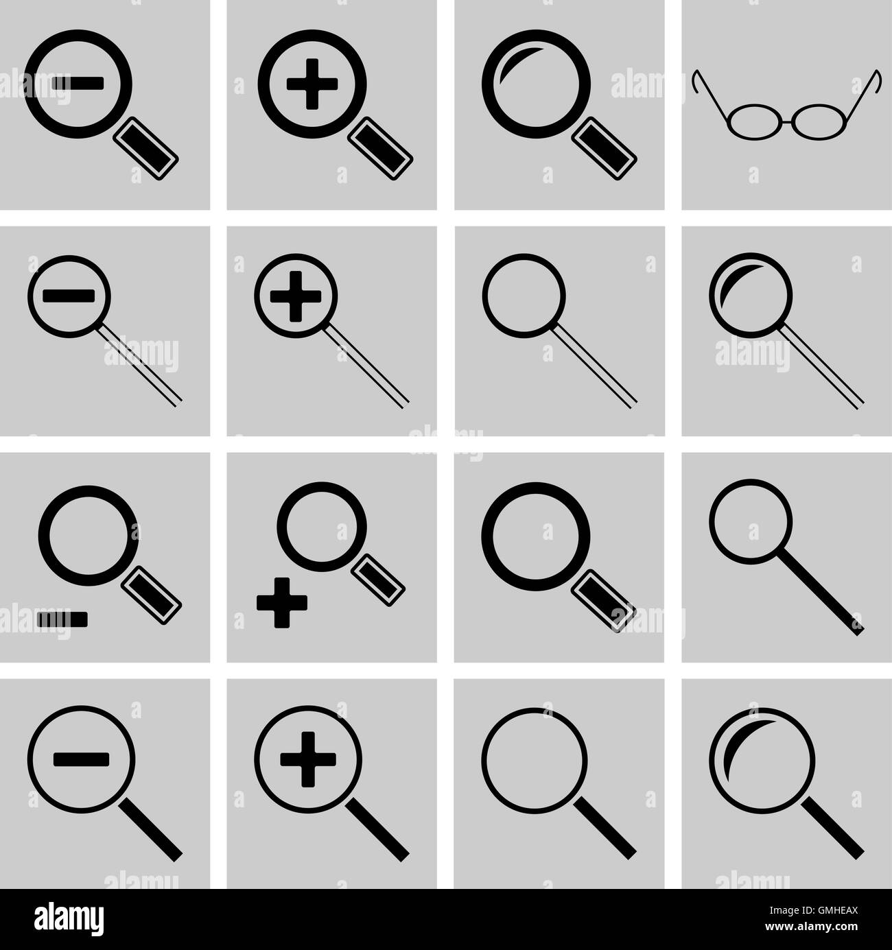 Icons search and scaling, vector illustration Stock Vector Image & Art ...