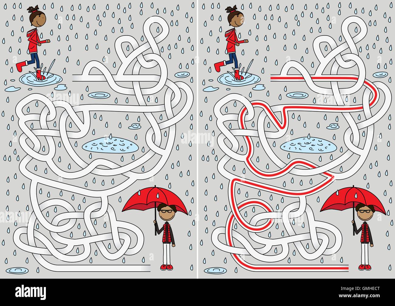 Running rain Stock Vector Images - Alamy