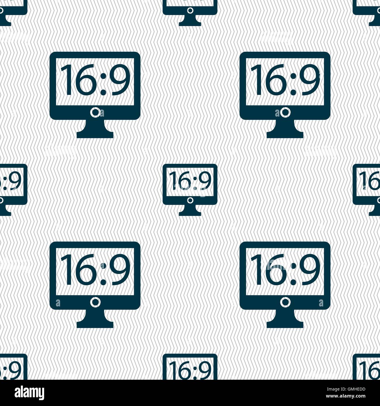16 9 display icon Stock Vector Images - Alamy