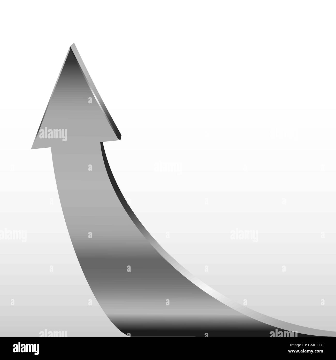 Silver arrow and white background Stock Vector Image & Art - Alamy