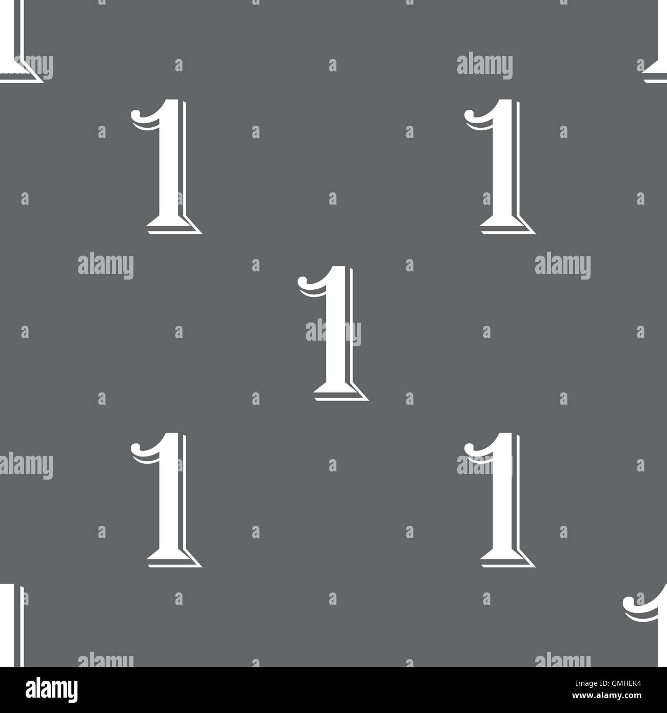 First place award sign. Winner symbol. Step one. Seamless pattern on a ...