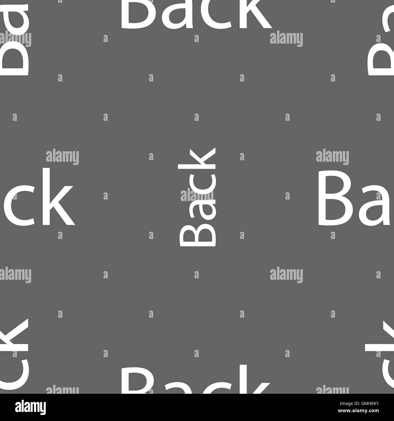 Arrow Sign Icon Back Button Navigation Symbol Seamless Pattern On A