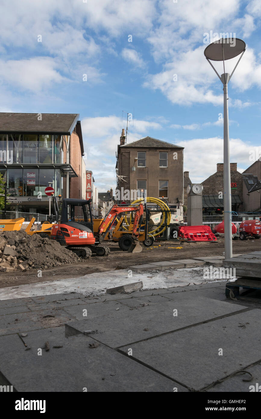 Public realm improvement works at Horsecross,Perth,Perthshire,Scotland ...