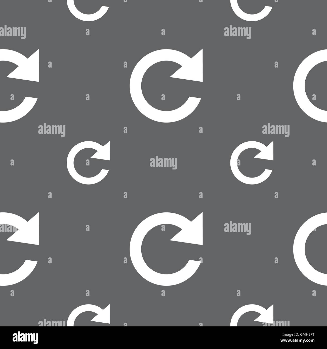 update sign icon. Full rotation arrow symbol. Seamless pattern on a ...