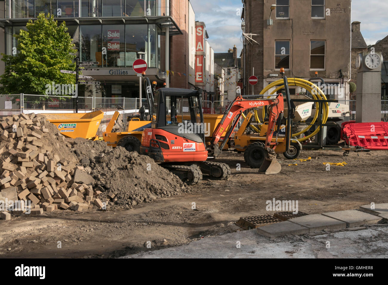 Public realm improvement works at Horsecross,Perth,Perthshire,Scotland ...