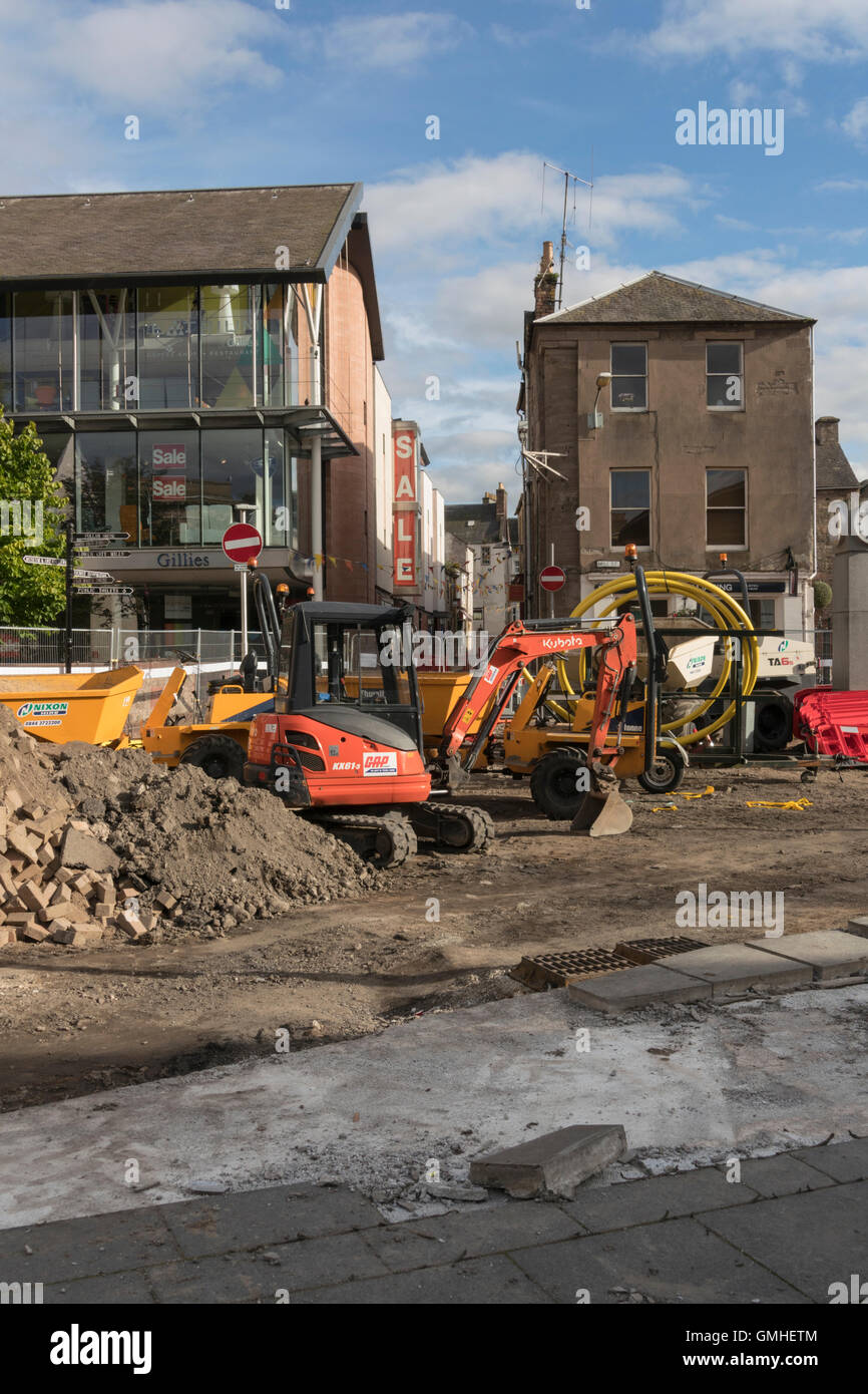 Public realm improvement works at Horsecross,Perth,Perthshire,Scotland ...
