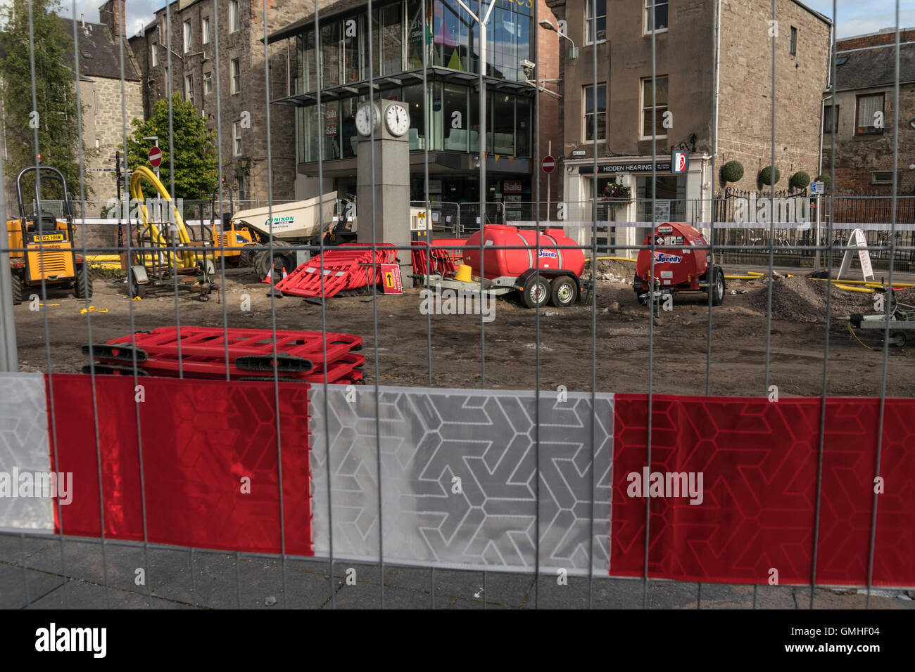 Public realm improvement works at Horsecross,Perth,Perthshire,Scotland ...