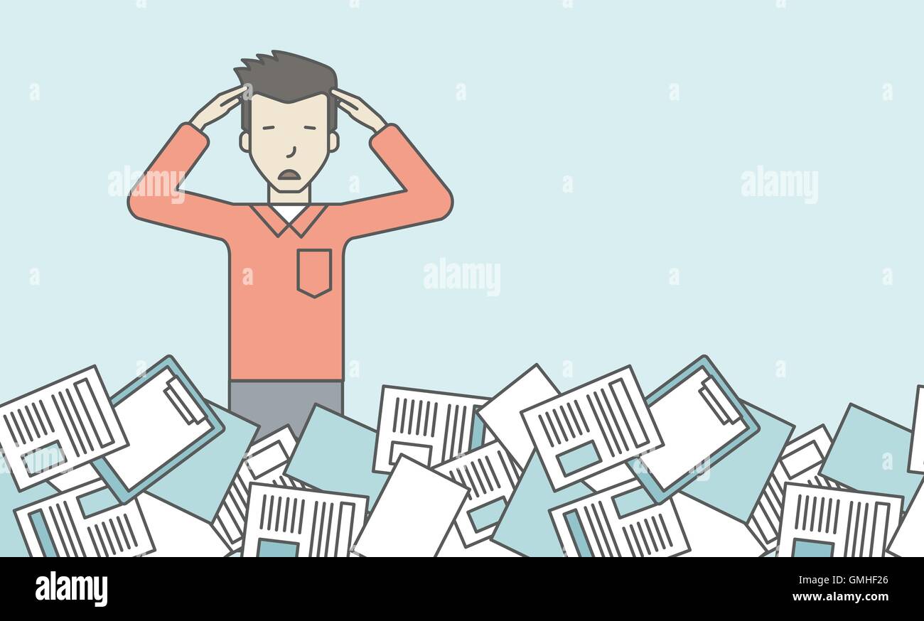 Overloaded with work Stock Vector Images - Alamy