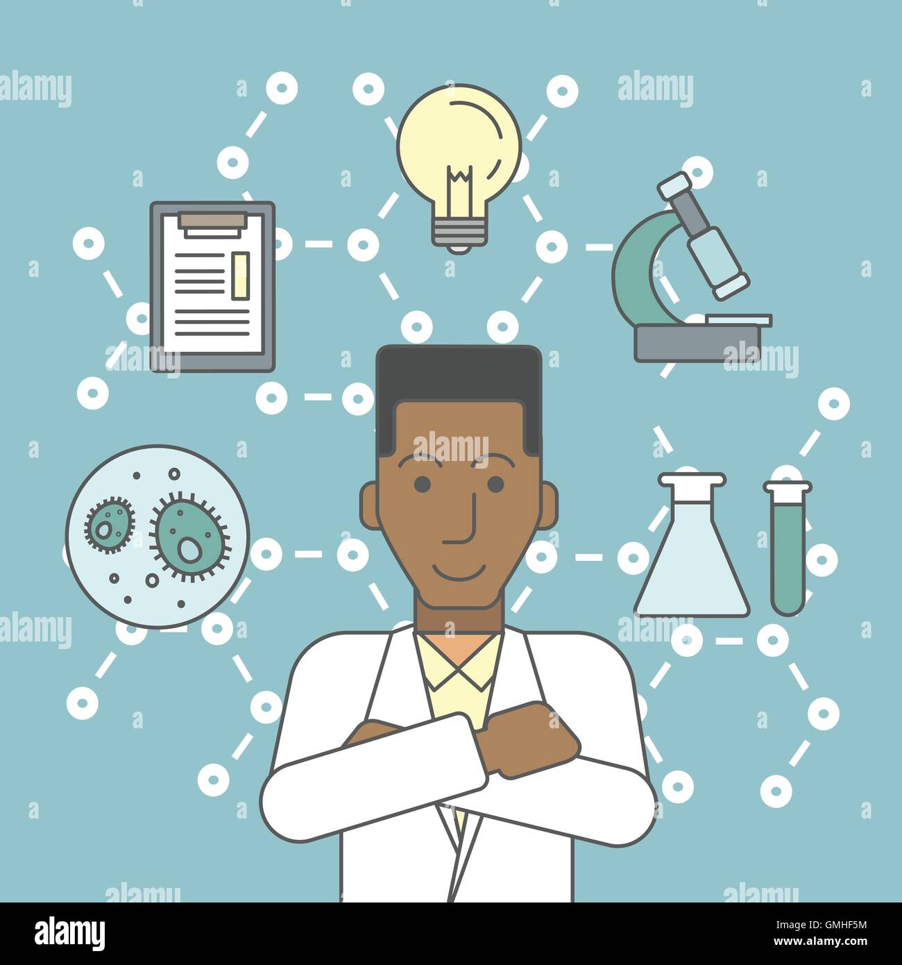 Science assistant cartoon professor scientist hi-res stock photography ...