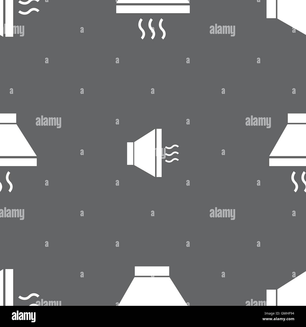 Kitchen hood icon sign. Seamless pattern on a gray background. Vector ...