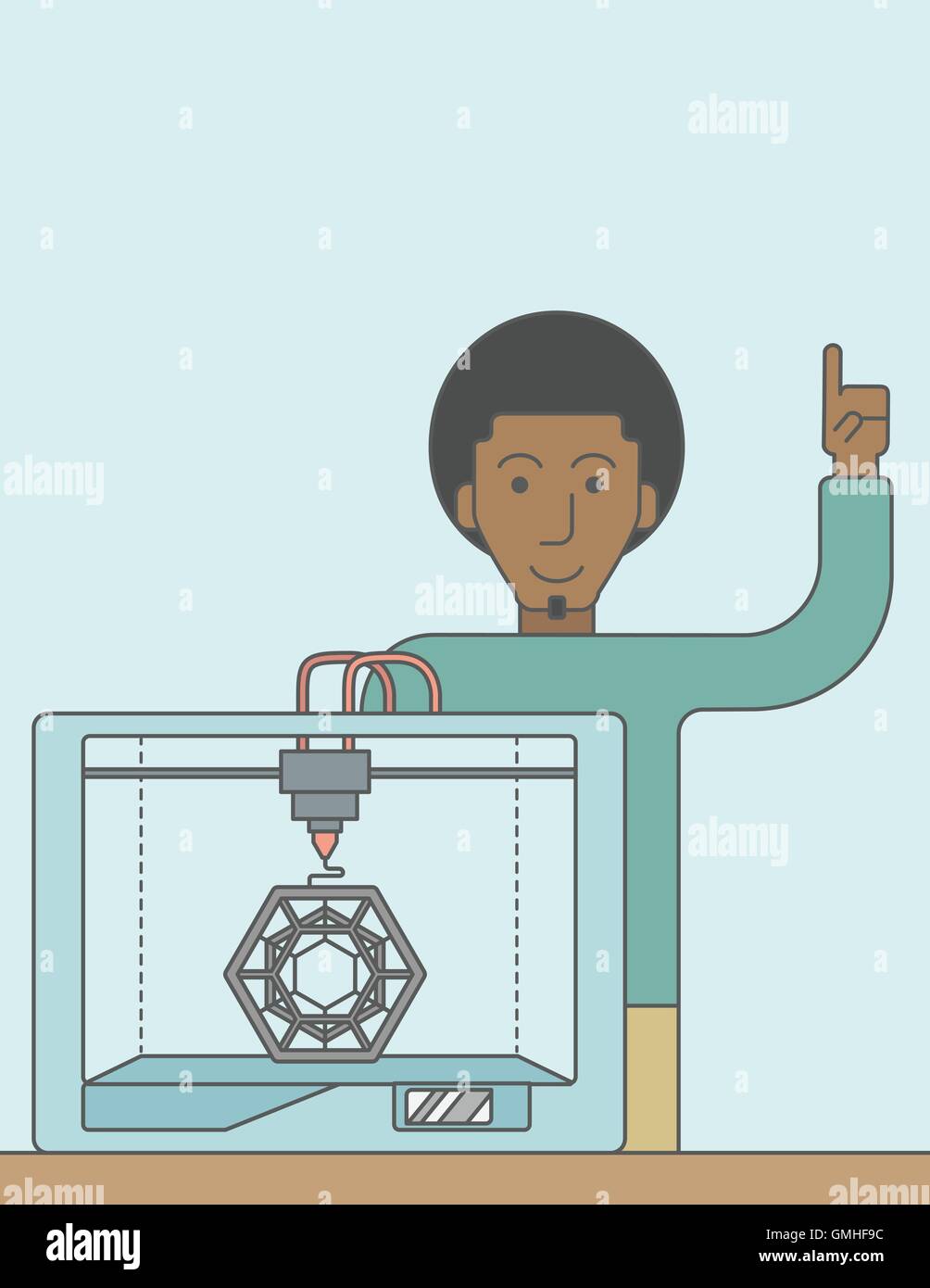 Vertical printing machine Stock Vector Images - Alamy