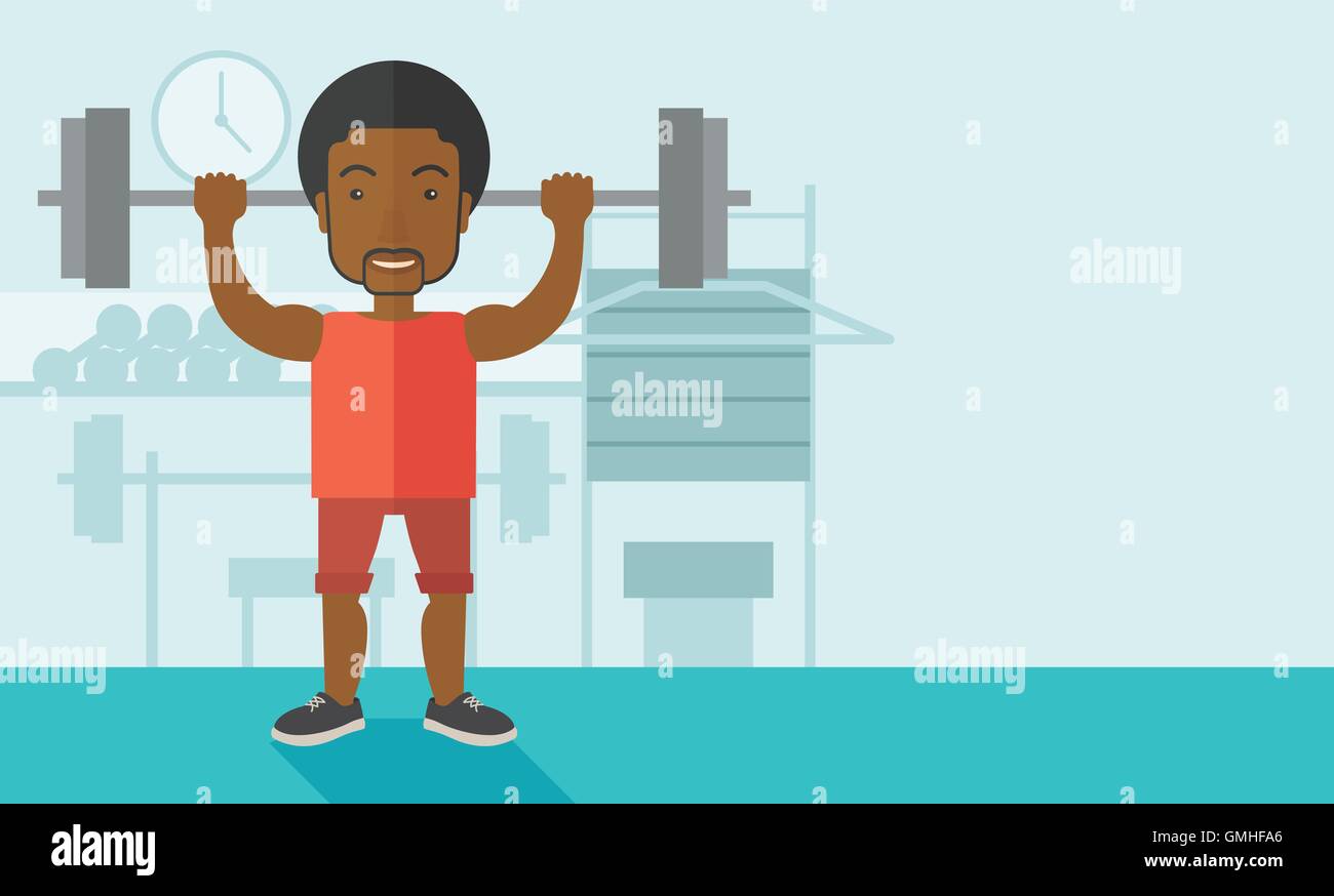 Body building cartoon illustration hi-res stock photography and images ...