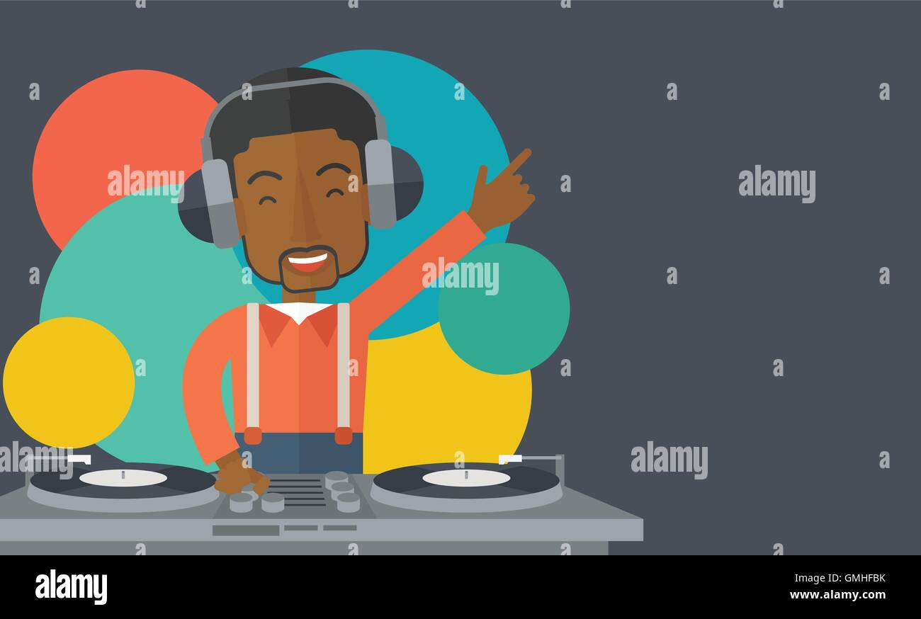 DJ with console Stock Vector Image & Art - Alamy