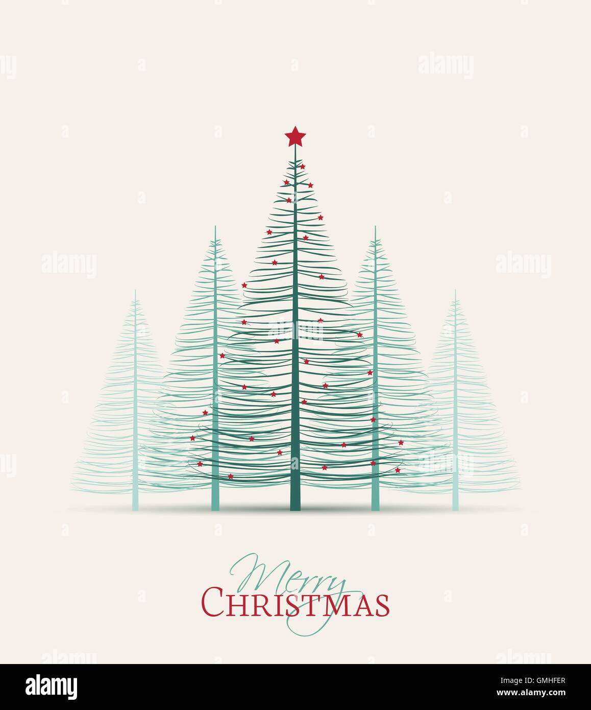 Vector Christmas Trees Stock Vector Image & Art - Alamy