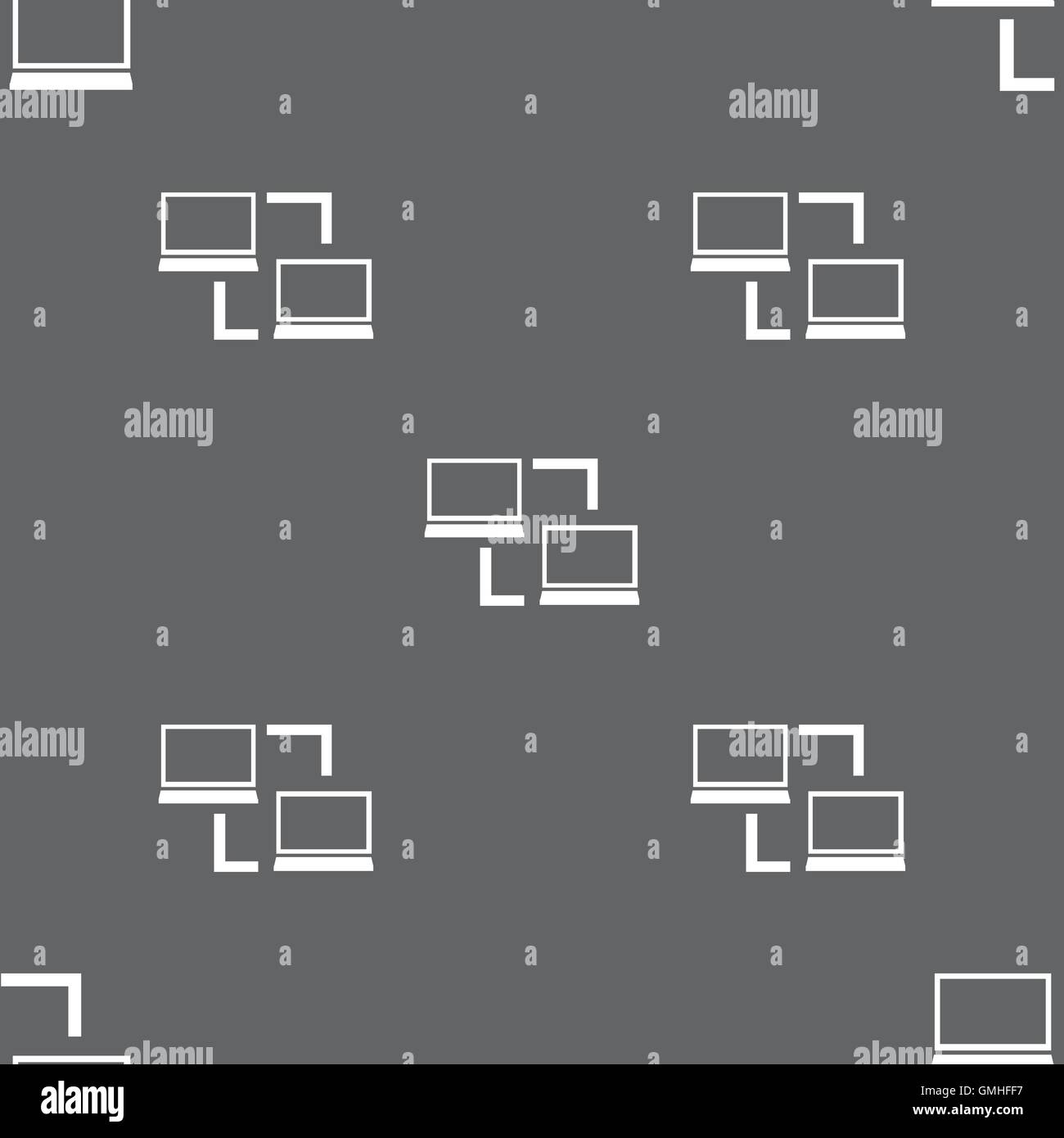 Synchronization sign icon. Notebooks sync symbol. Data exchange ...