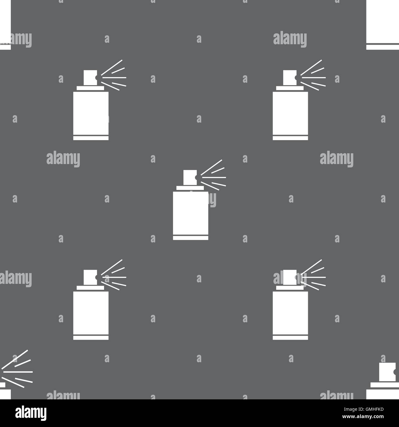 Graffiti spray can sign icon. Aerosol paint symbol. Seamless pattern on ...