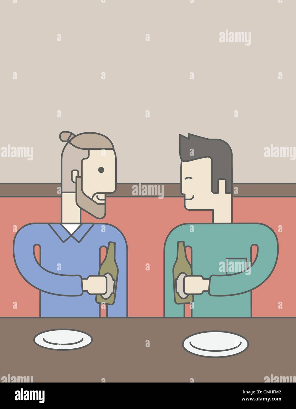 Men sitting bar on Stock Vector Images - Alamy