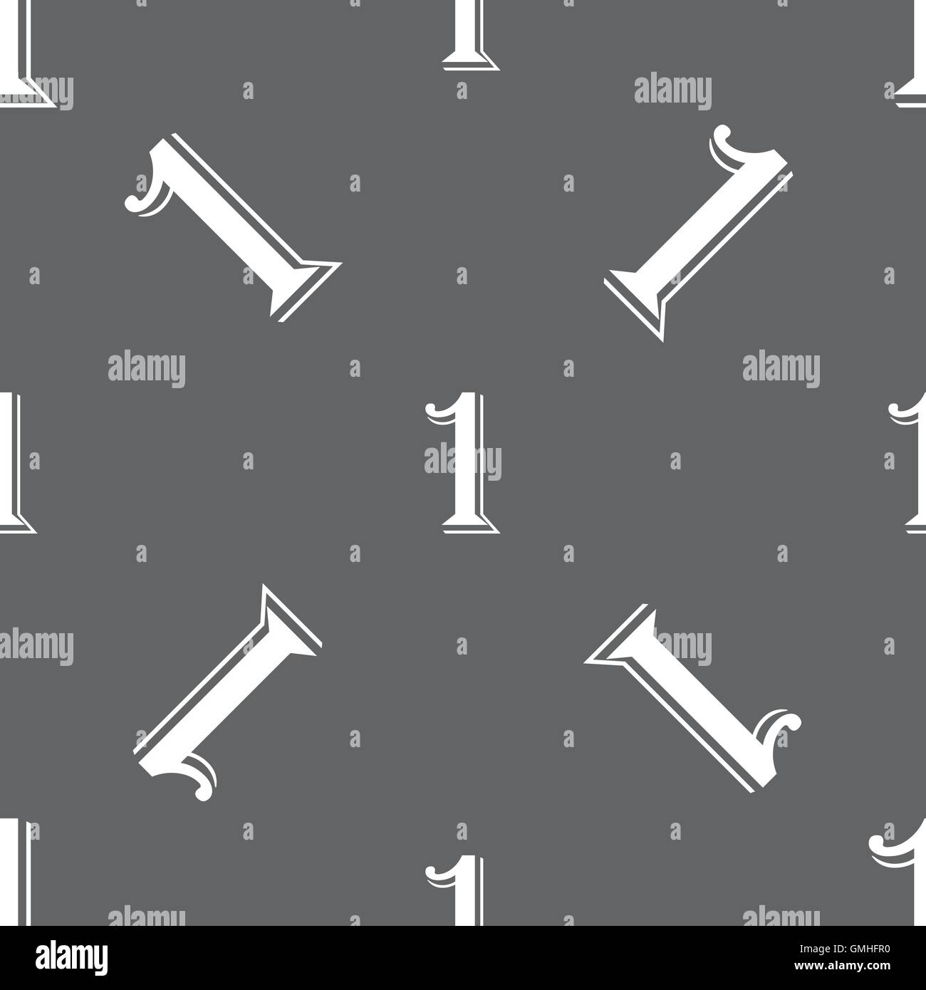 First place award sign. Winner symbol. Step one. Seamless pattern on a ...