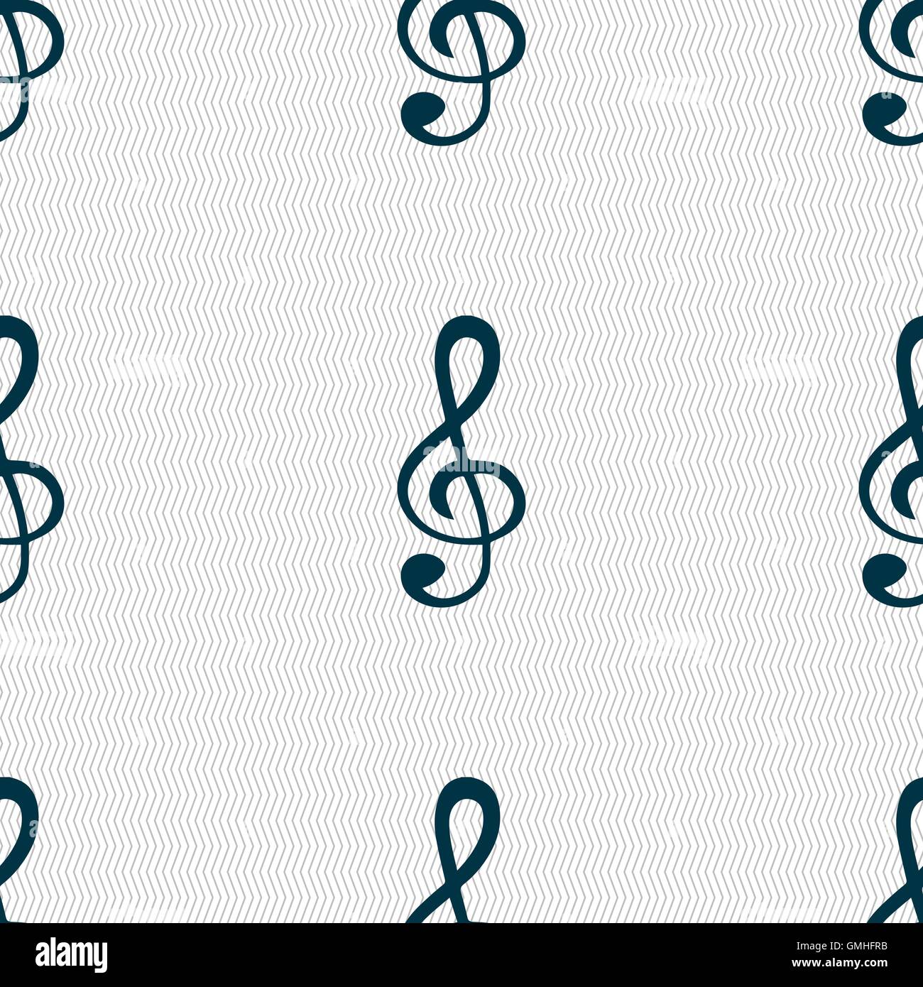 treble clef icon. Seamless abstract background with geometric shapes ...