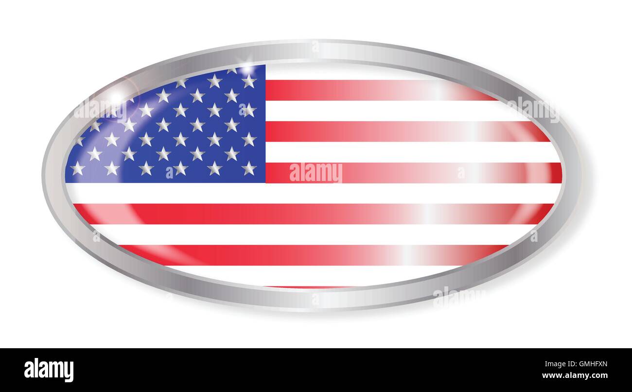 United States Flag Oval Button Stock Vector Image & Art - Alamy