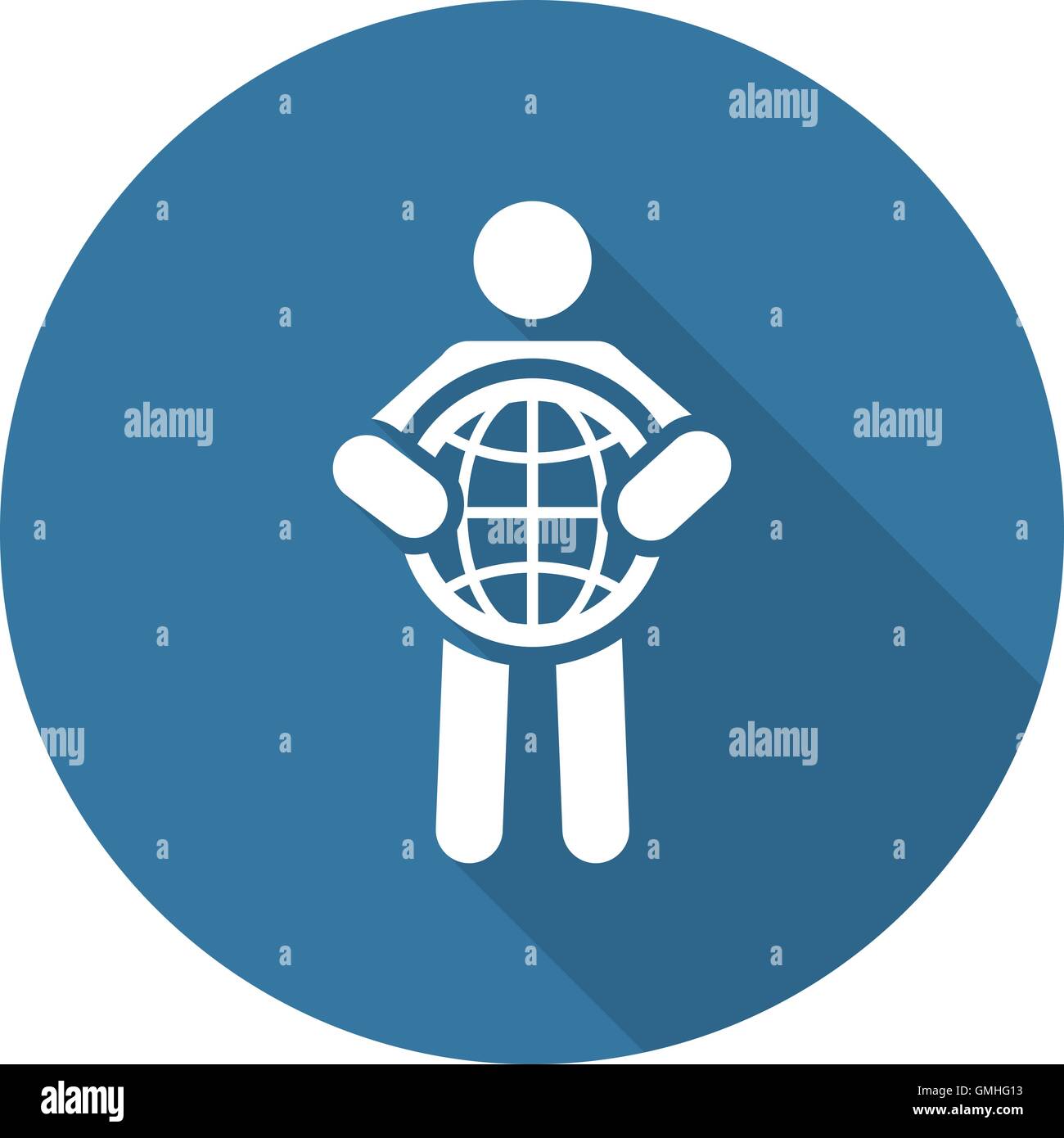 Global Business Icon. Flat Design Stock Vector Image & Art - Alamy