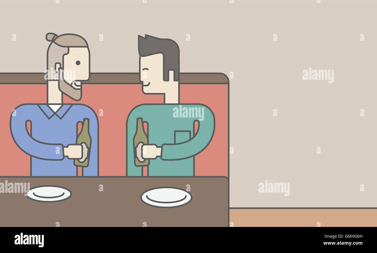 Men sitting bar on Stock Vector Images - Alamy