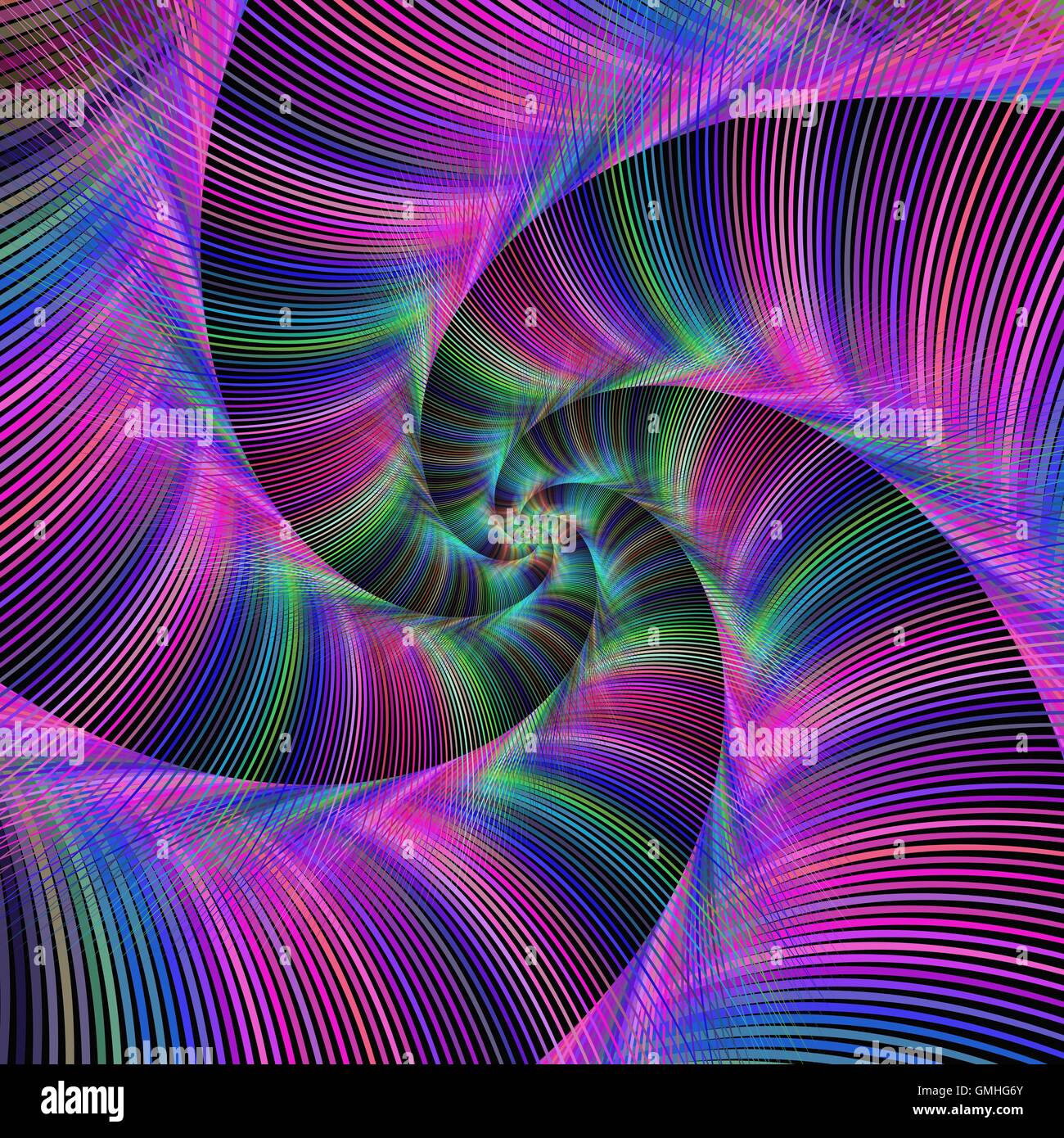 Colorful fractal spiral tentacles Stock Vector Image & Art - Alamy
