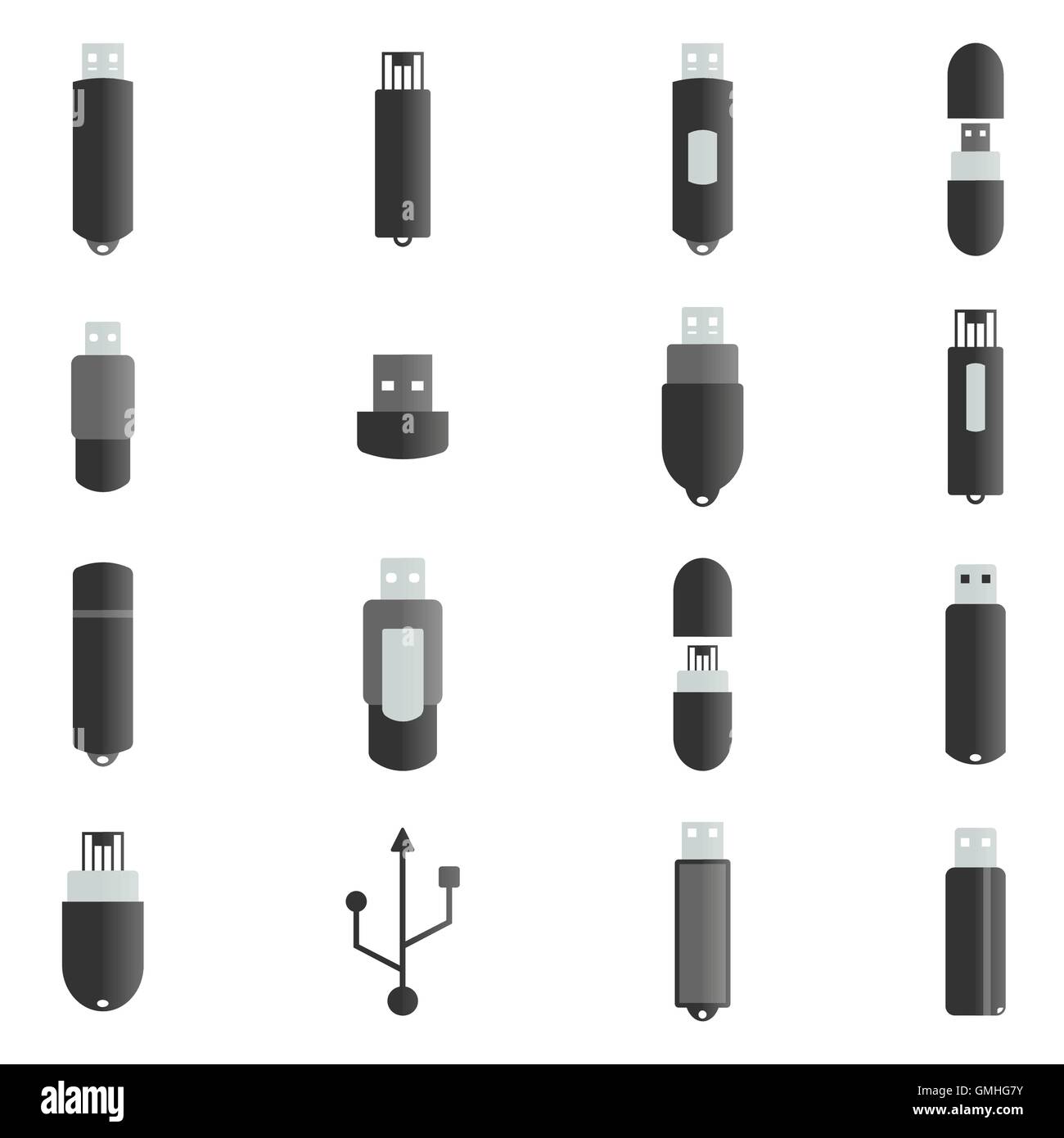 Icons flash drive, vector illustration Stock Vector Image & Art - Alamy