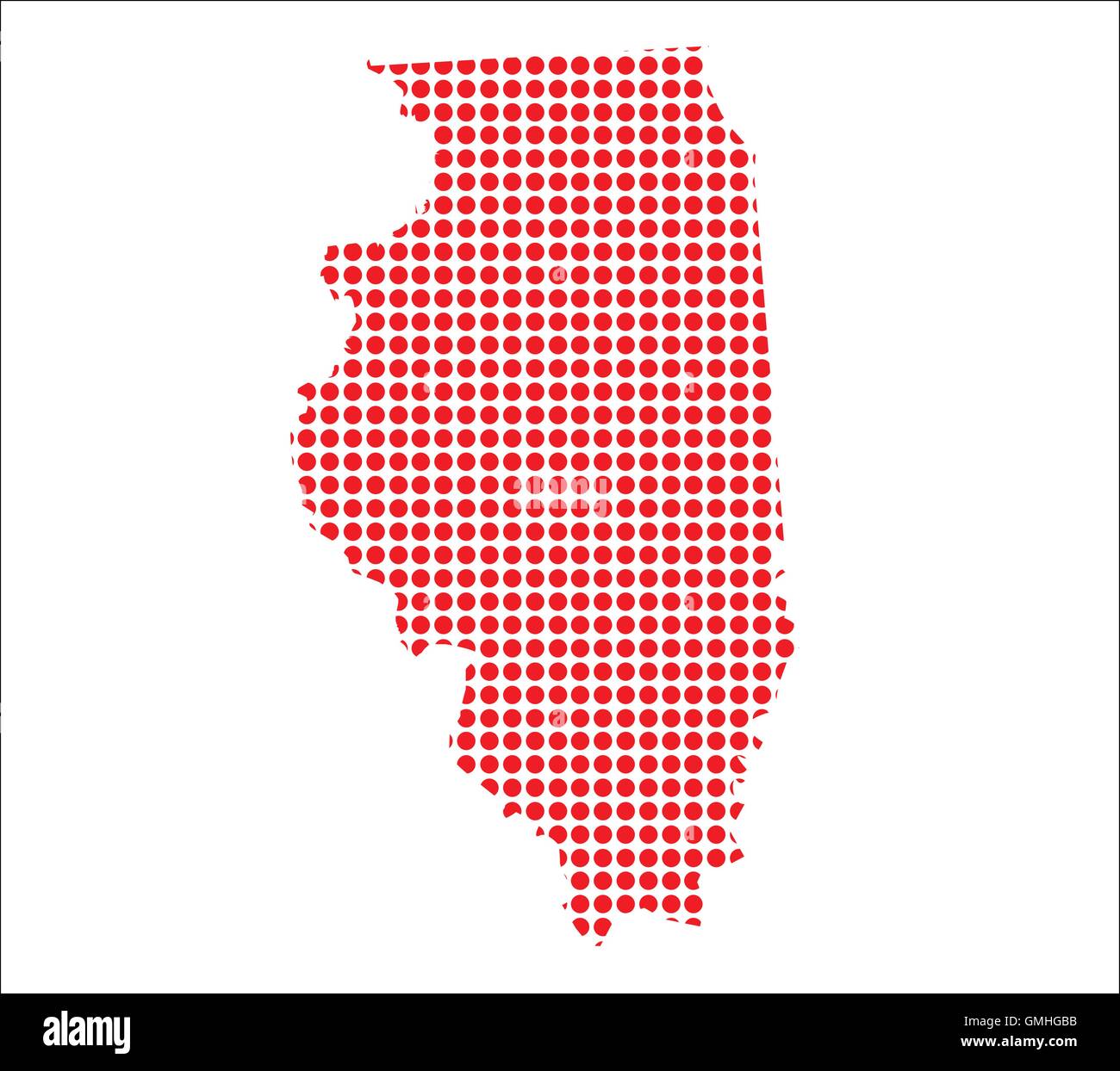 Illinois state map hi-res stock photography and images - Alamy