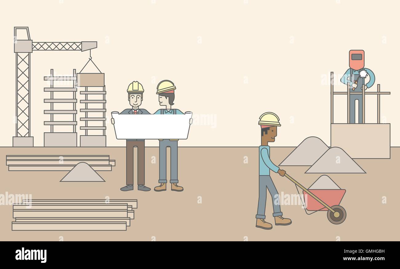 Construction project site layout Stock Vector Images - Alamy