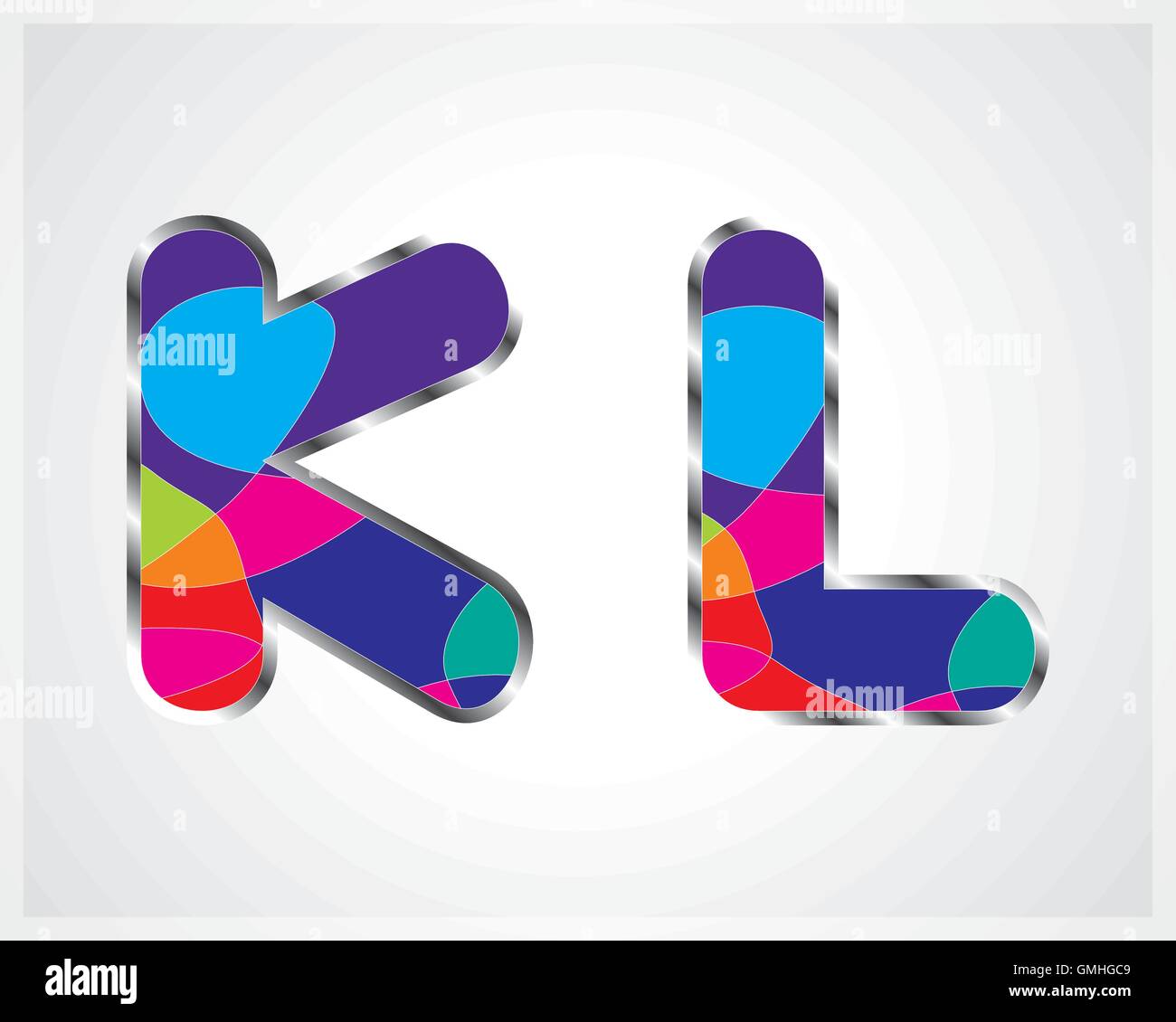 colorful shapes Alphabet Stock Vector Image & Art - Alamy