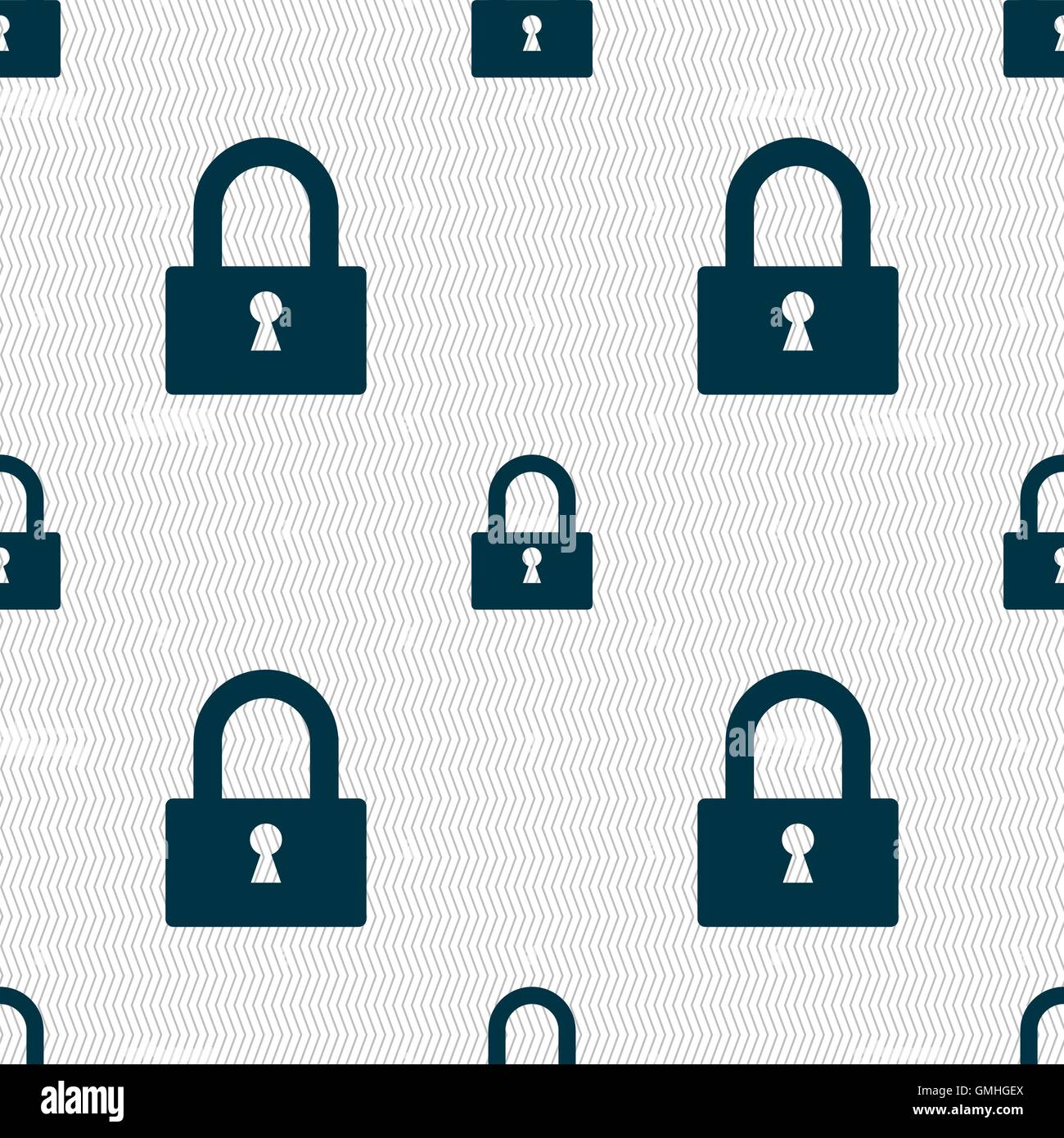 Lock sign icon. Locker symbol. Seamless abstract background with ...