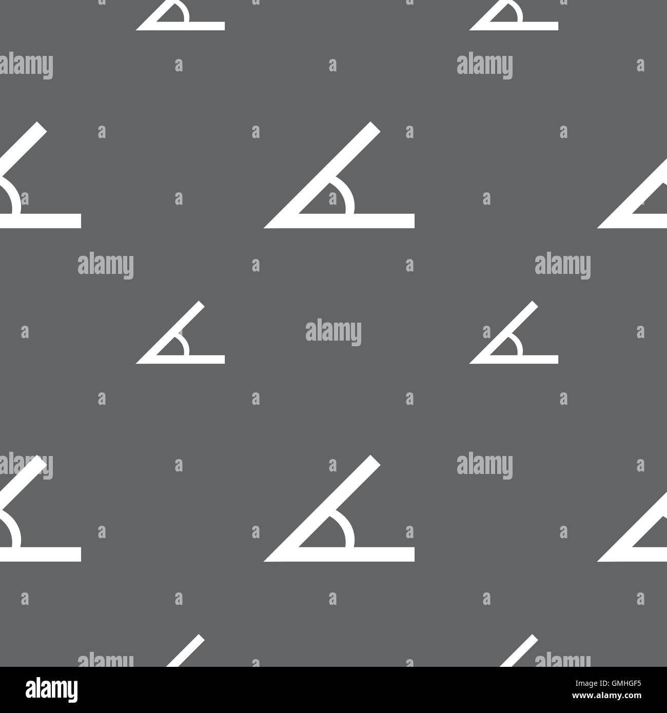 Angle 45 degrees icon sign. Seamless pattern on a gray background ...