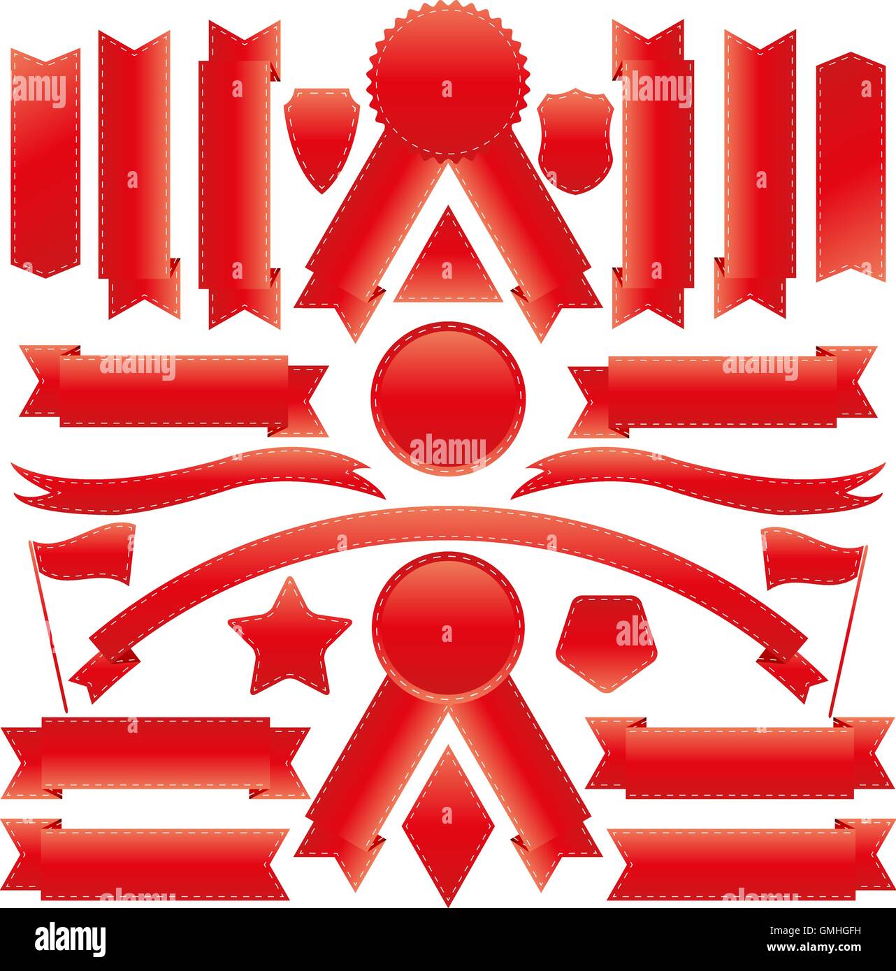 Set of ribbons and design elements, vector illustration Stock Vector ...