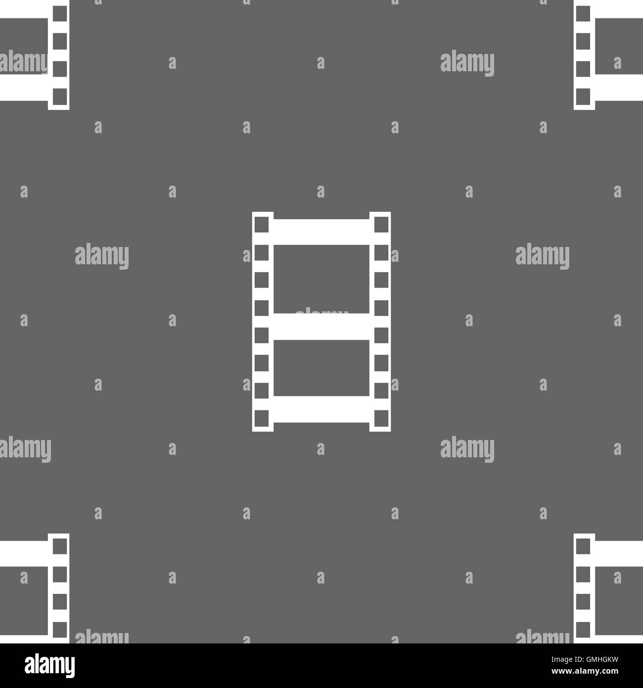 Video sign icon. frame symbol. Seamless pattern on a gray background ...