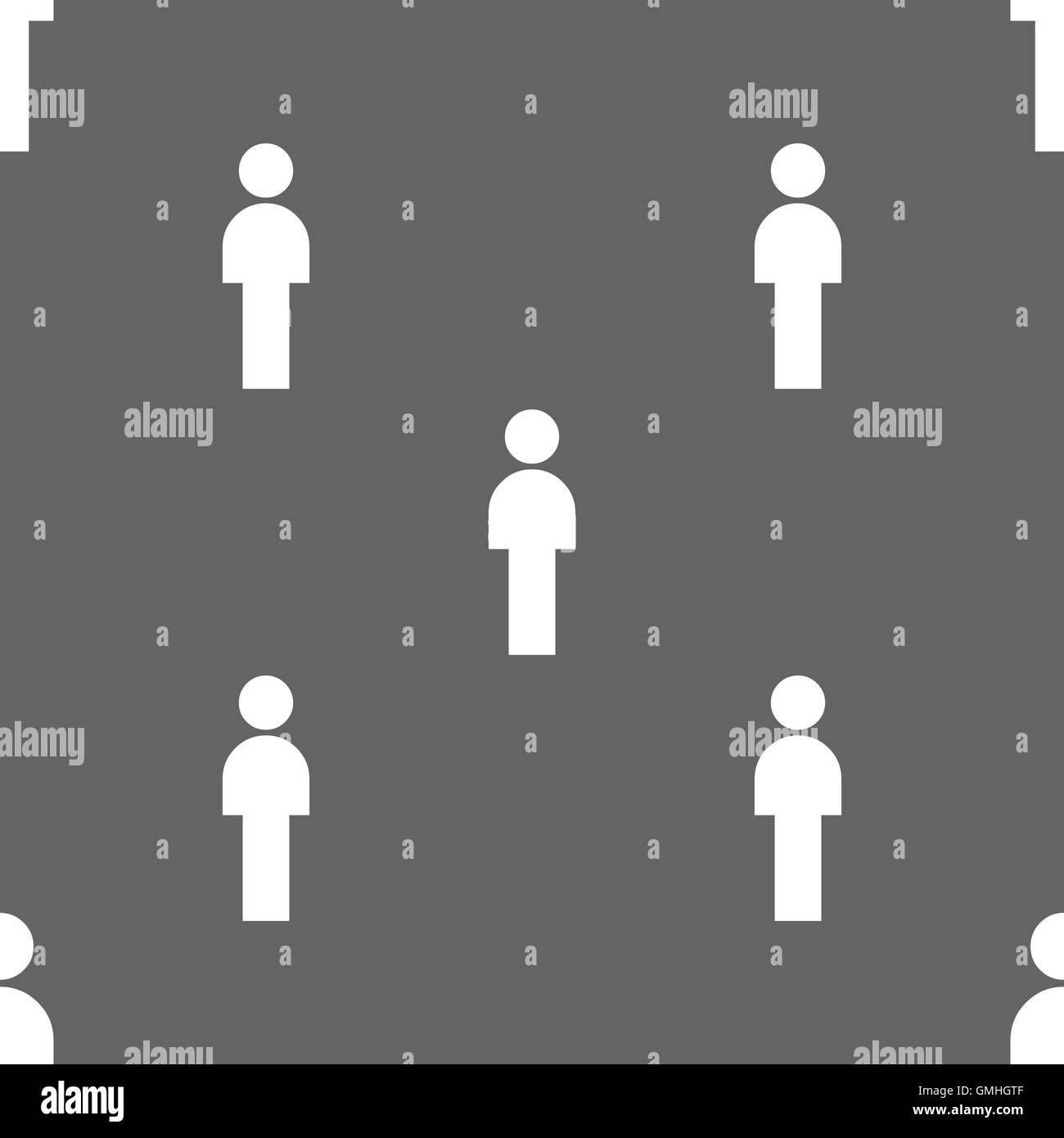 Human sign icon. Man Person symbol. Male toilet. Seamless pattern on a ...