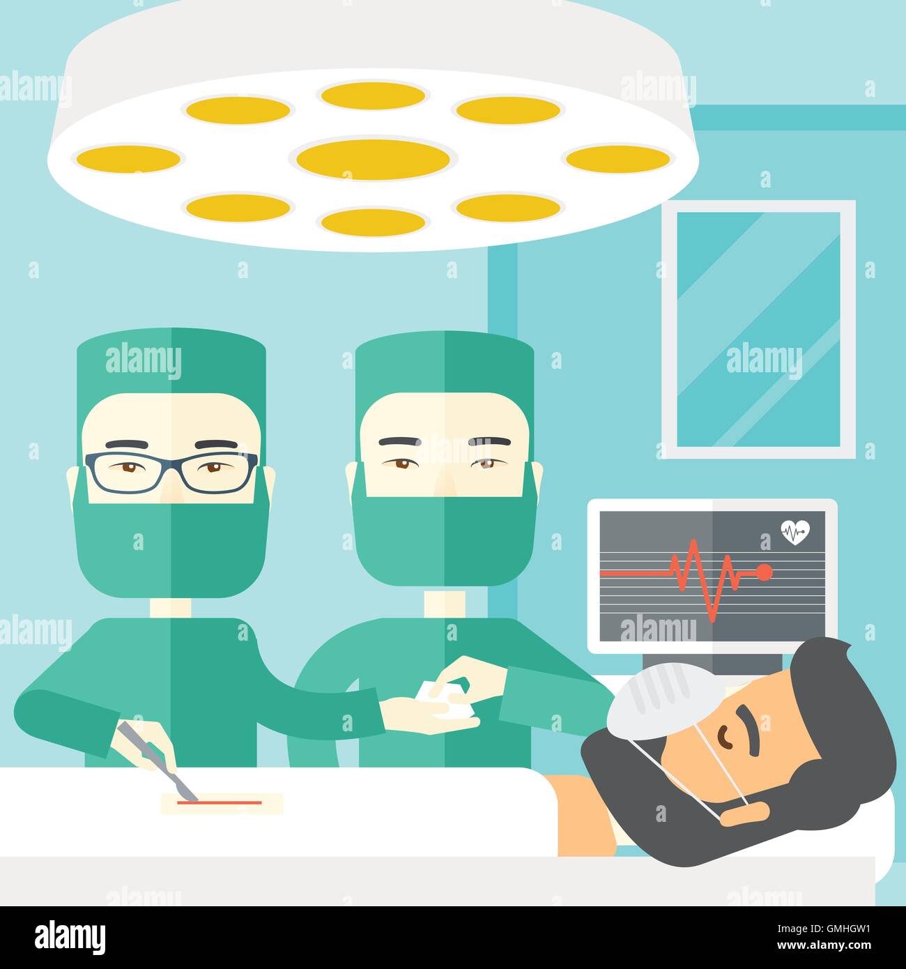 Operating room table Stock Vector Images - Alamy