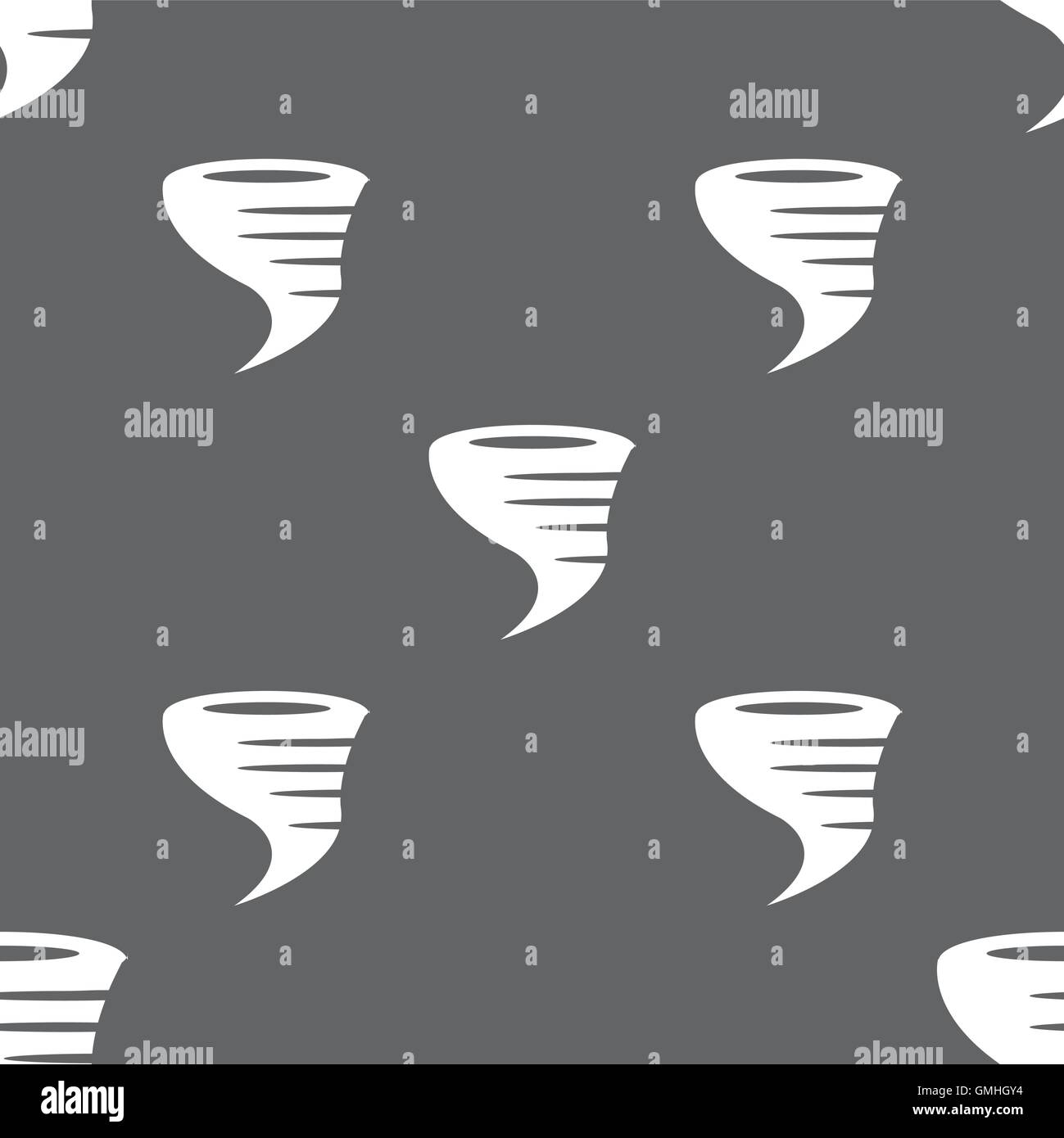 Tornado icon. Seamless pattern on a gray background. Vector Stock ...
