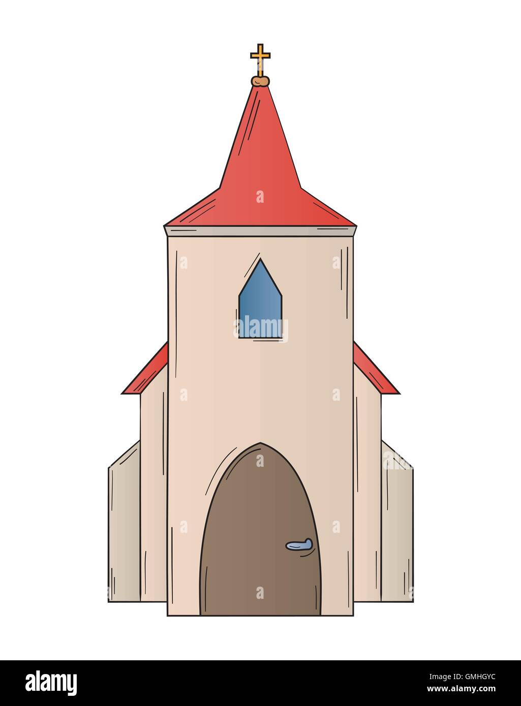 Traditional catholic church vector Cut Out Stock Images & Pictures - Alamy