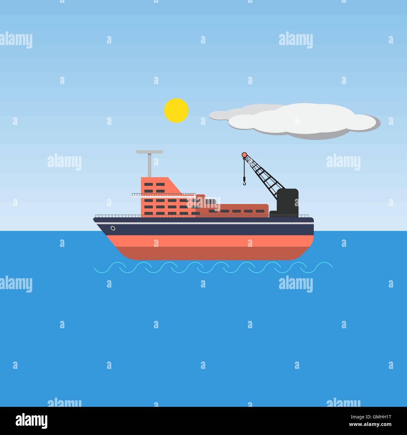 Barge Stock Vector Images - Alamy
