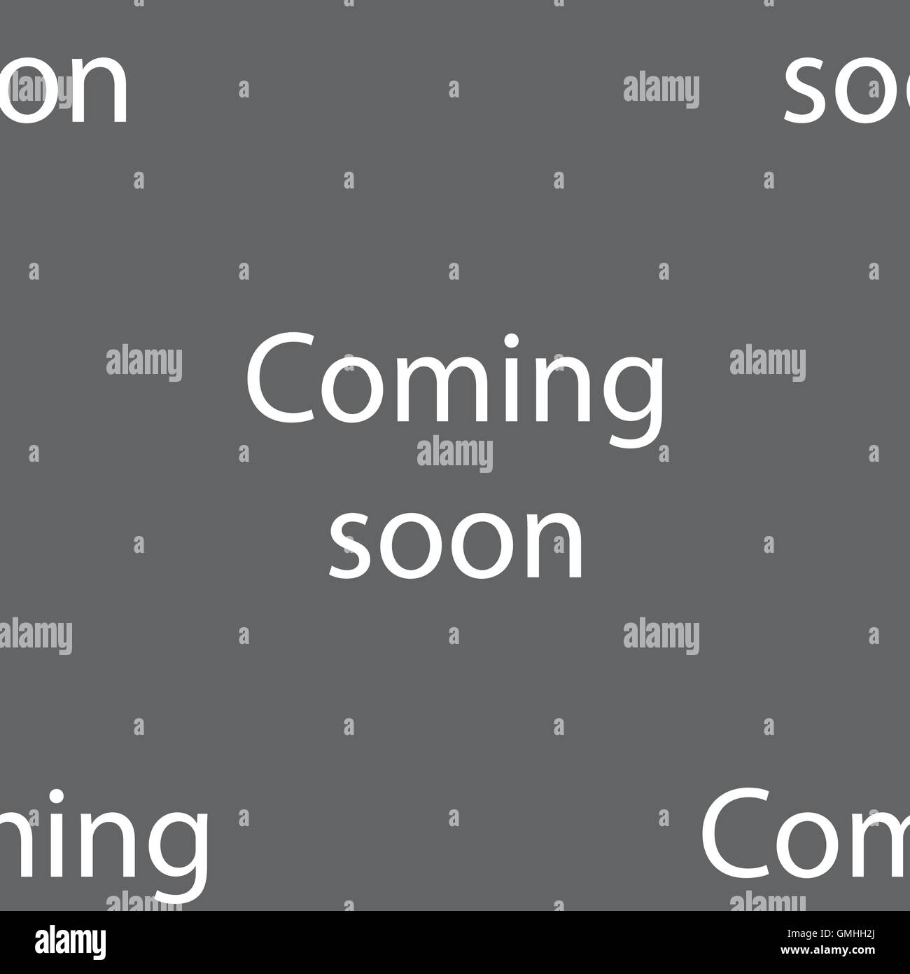 Coming soon sign icon. Promotion announcement symbol. Seamless pattern ...