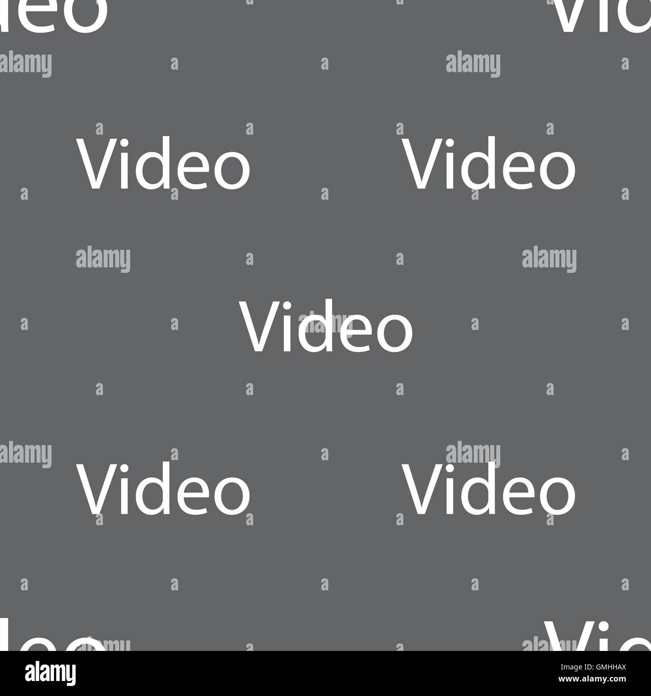 Play video sign icon. Player navigation symbol. Seamless pattern on a ...