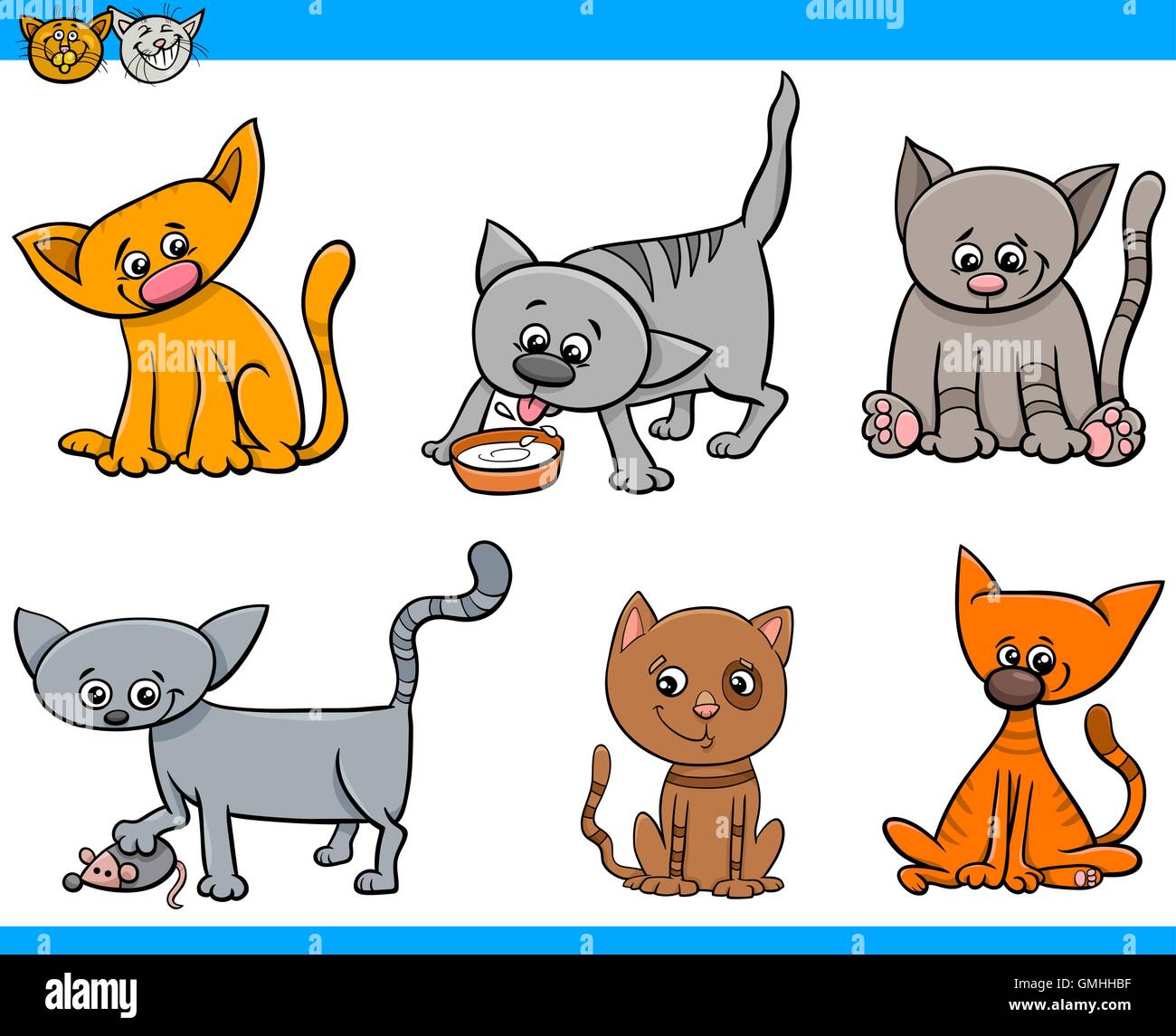Cute cats pets characters Stock Vector Images - Alamy