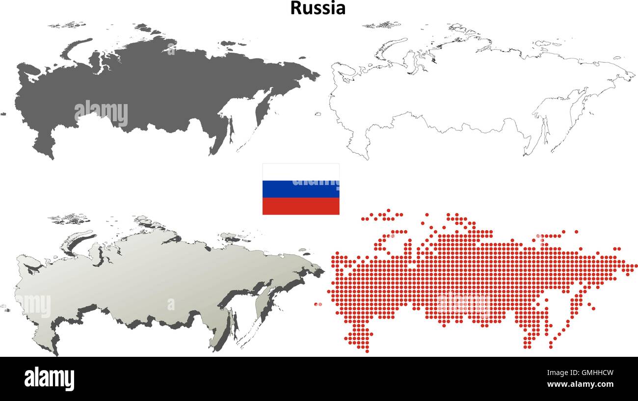 Russia outline map set Stock Vector Image & Art - Alamy
