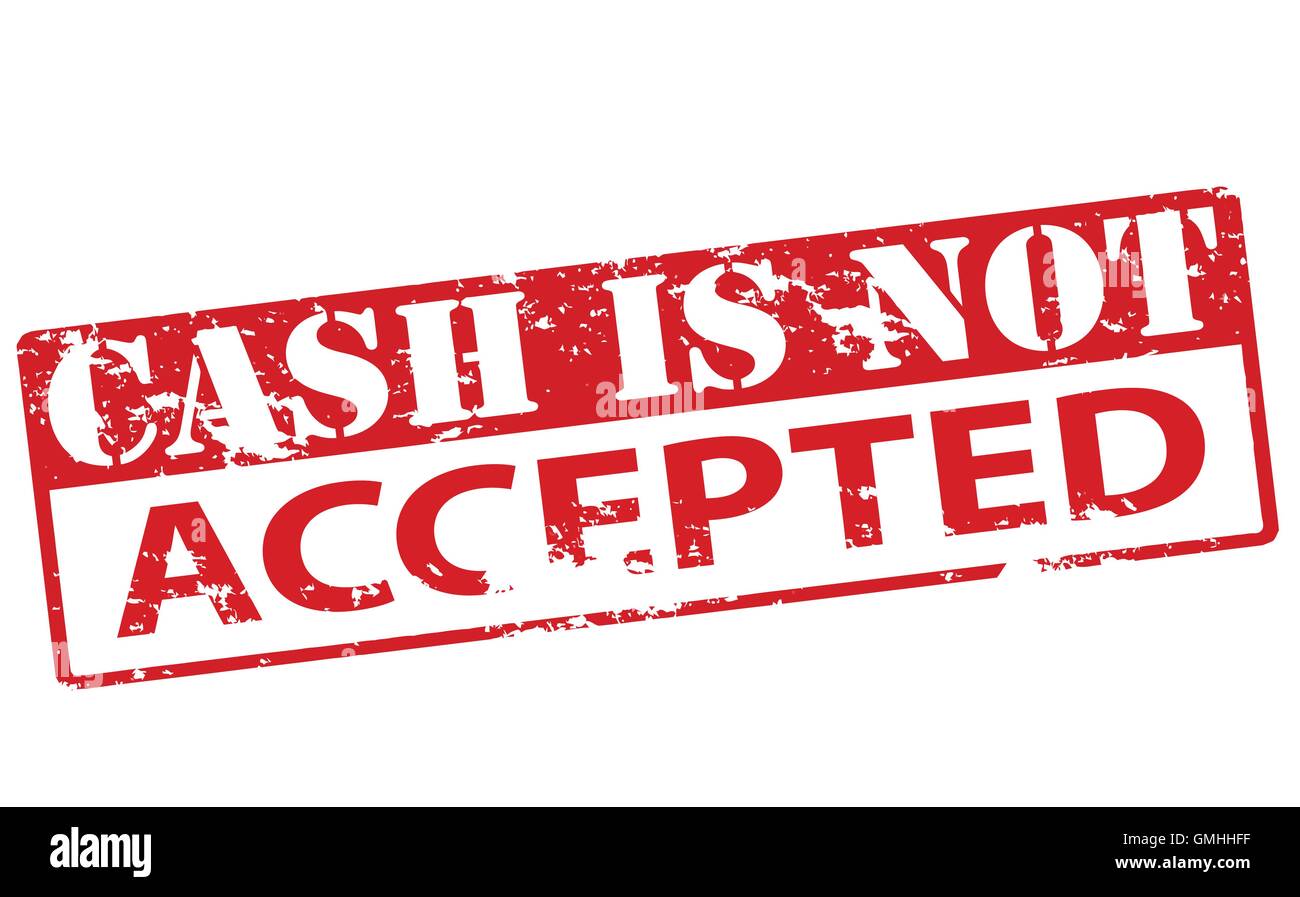 Cash is not accepted Stock Vector Image & Art - Alamy
