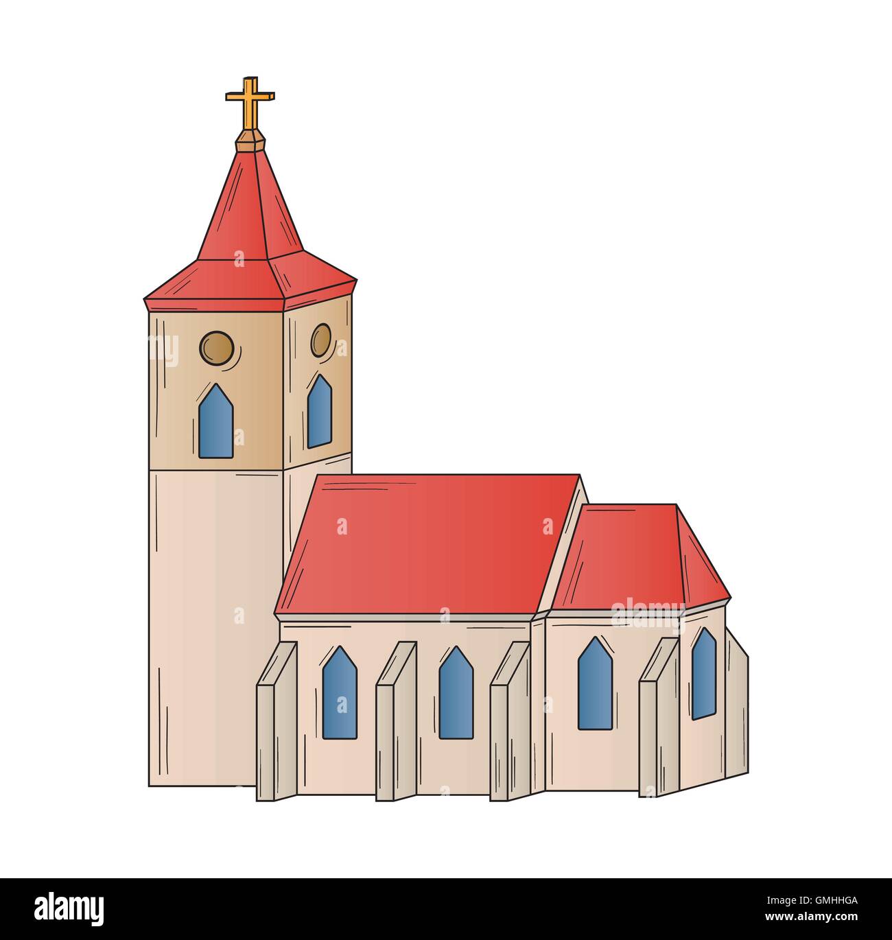 Christian church building Cut Out Stock Images & Pictures - Alamy