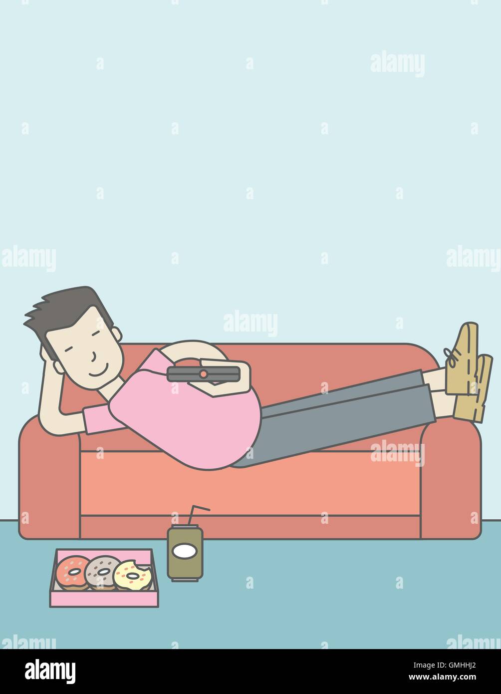 Guy lazy Stock Vector Images - Alamy