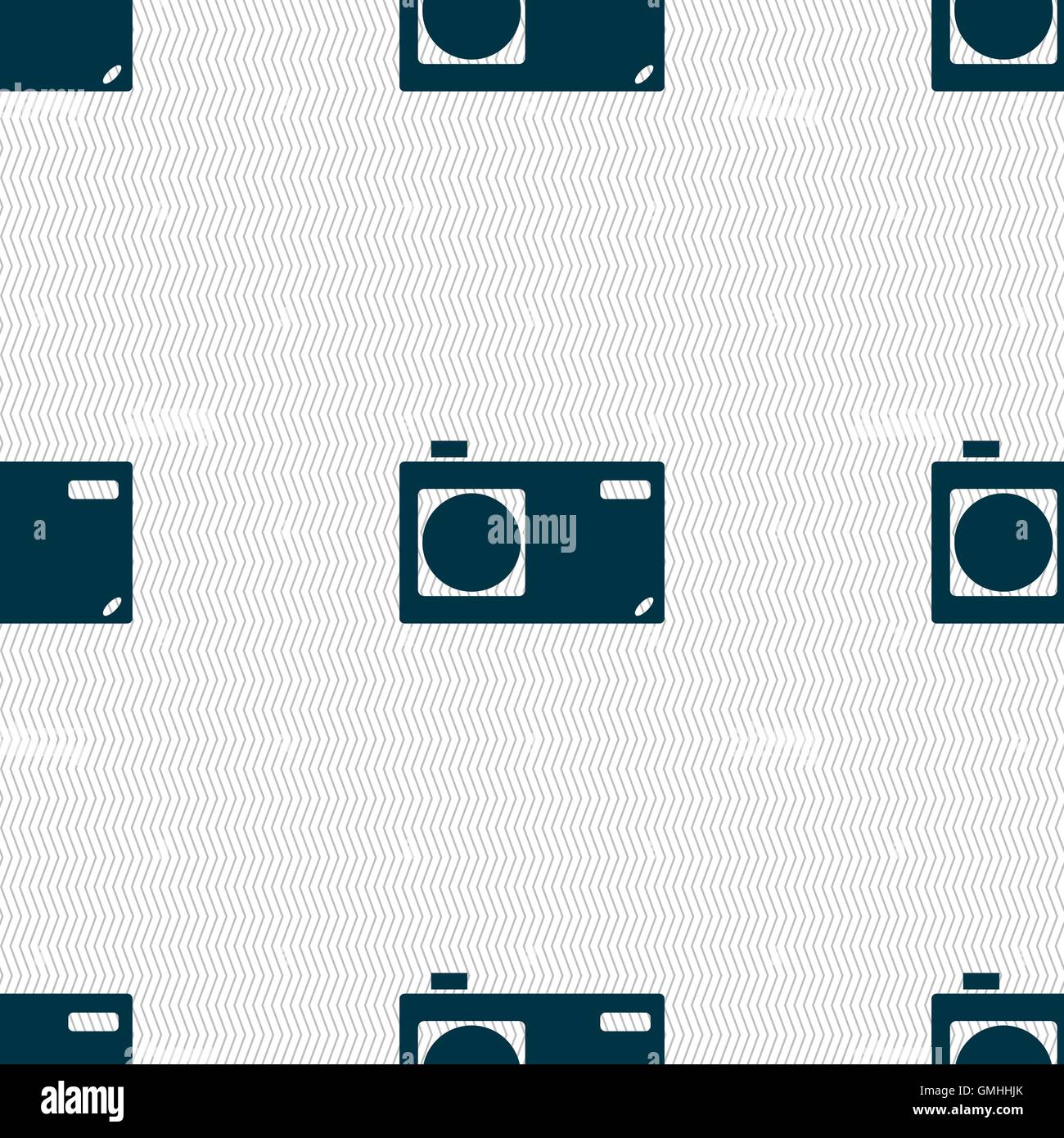 Photo camera sign icon. Digital symbol. Seamless abstract background ...